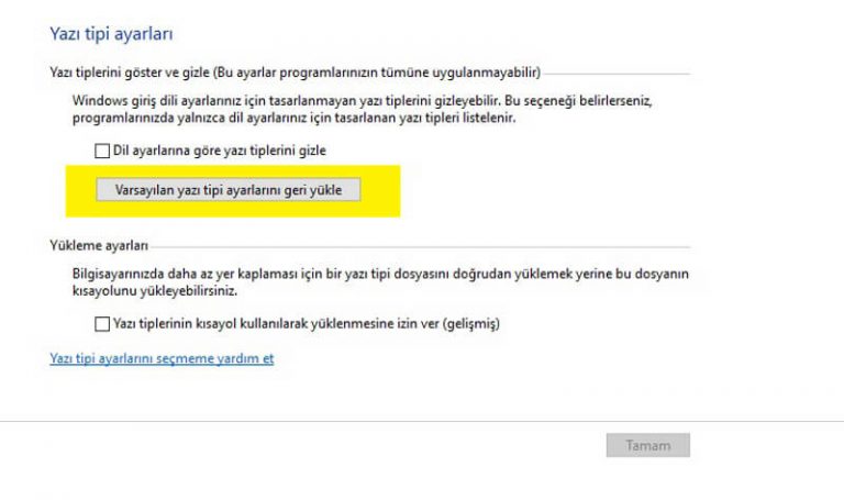Windows 10 varsayılan yazı tipini geri yükleme | Sistem ve Ağ Uzmanlığı ... Windows 10 varsayılan yazı tipini geri yükleme | Sistem ve Ağ Uzmanlığı ...