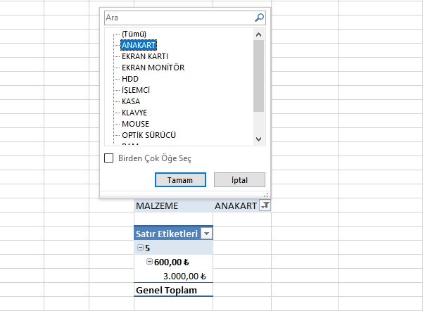 Excelde pivot tablo nedir ve nasıl oluşturulur | Sistem ve Ağ Uzmanlığı ...